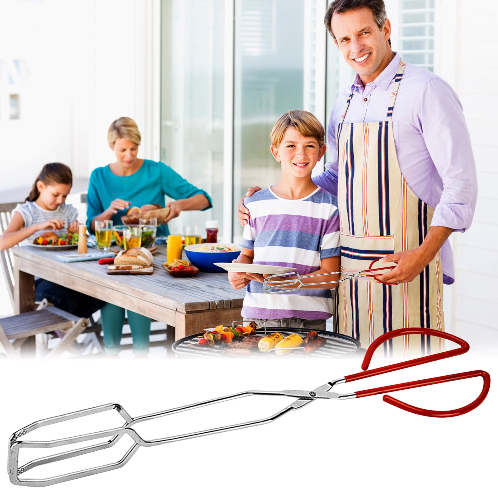 TERGAYEE Stainless Steel Scissor Tongs,Stainless Steel Wire Tongs ...