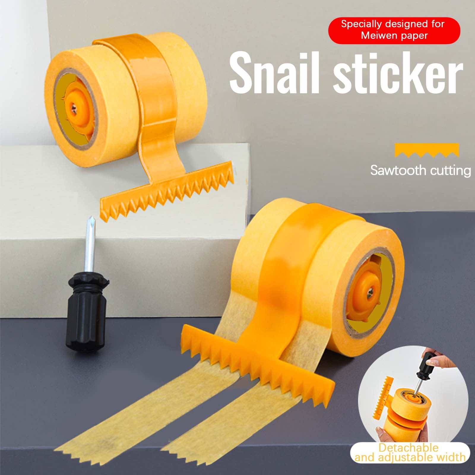 TERGAYEE Stickers DoubleRow Rolling Masking Tape Applicator Dispenser ...