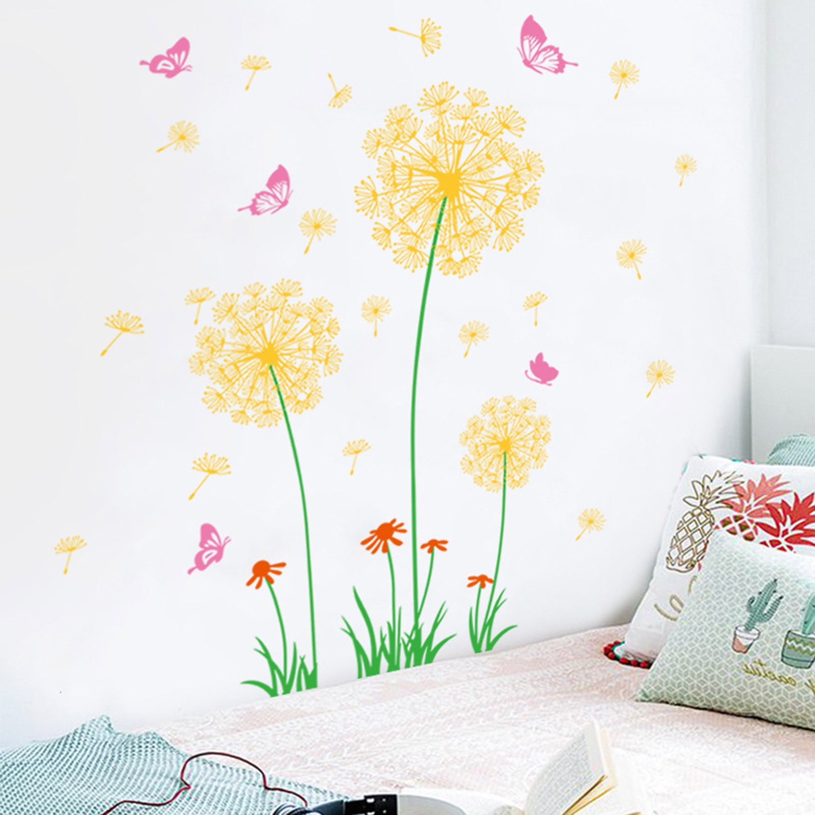 TERGAYEE Stickers Colored Sunflower Window Stickers Spring Summer ...