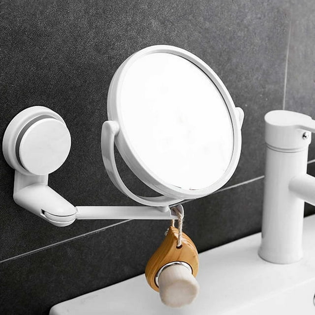 TERGAYEE Wall-Mounted Vanity Mirror - Swivel Extendable Bathroom Mirror ...