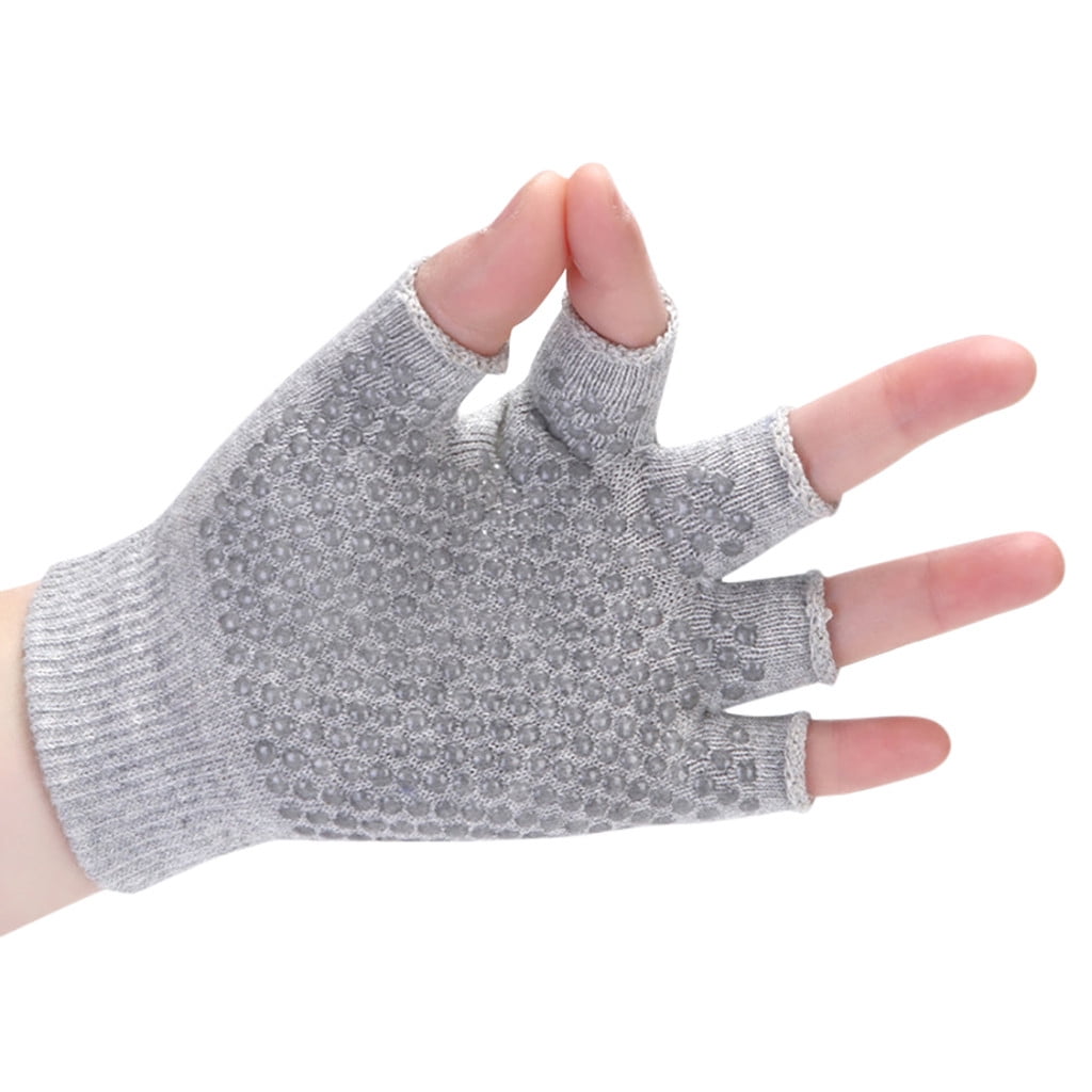 TERGAYEE Yoga Gloves,Non Slip Fingerless Yoga Gloves Exercise Gloves ...