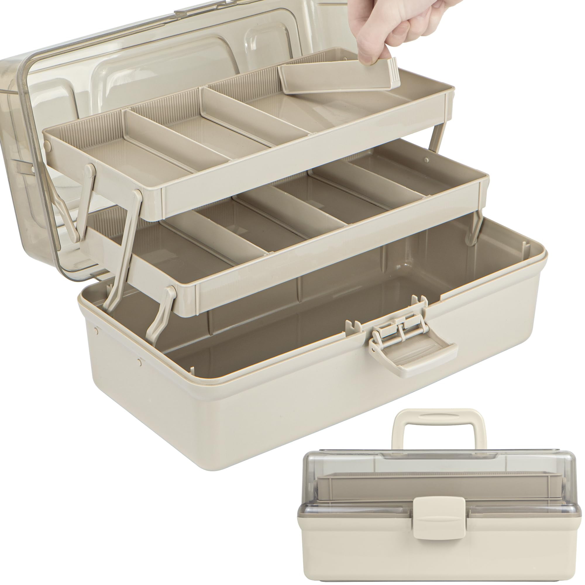 TERGOO 12.5in 3-Layer Multipurpose Craft Organizers and Storage with ...