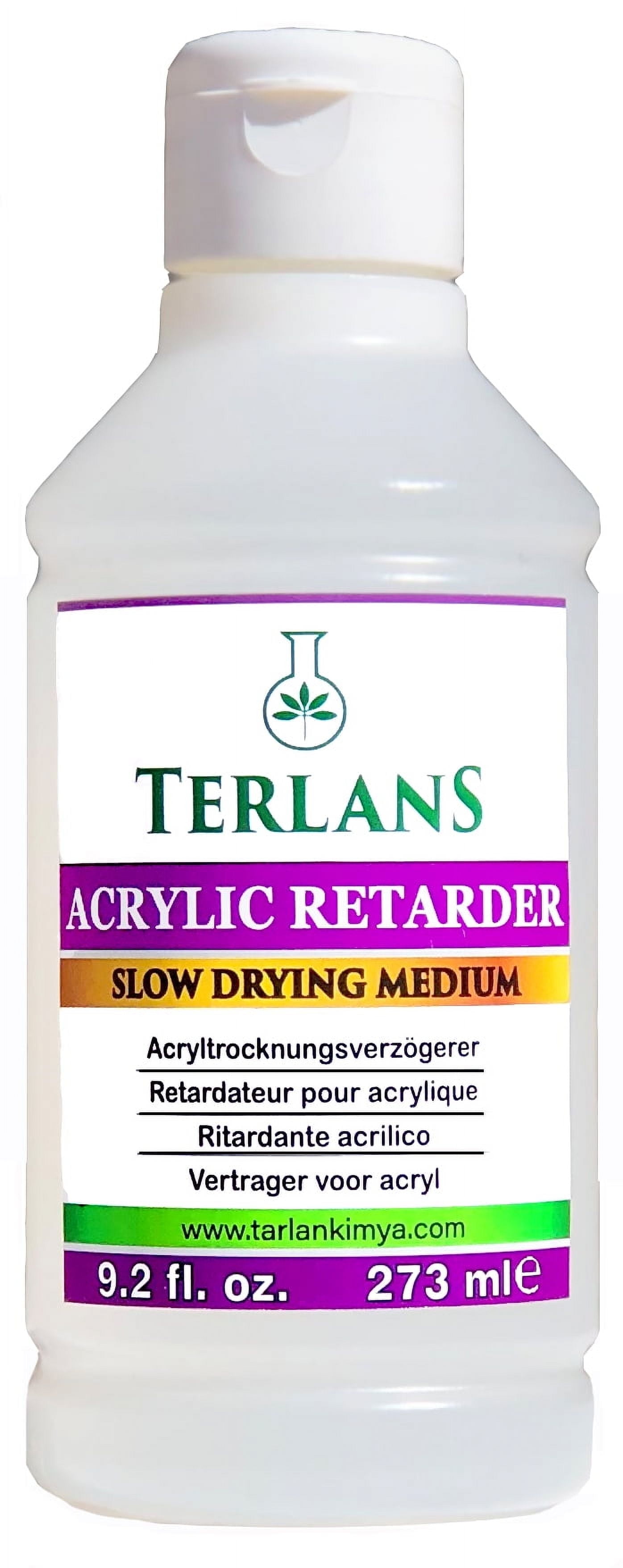 TERLANS Acrylic Retarder with Flip Top Cap 273 ml (9.2 Fl.Oz.) Slow ...