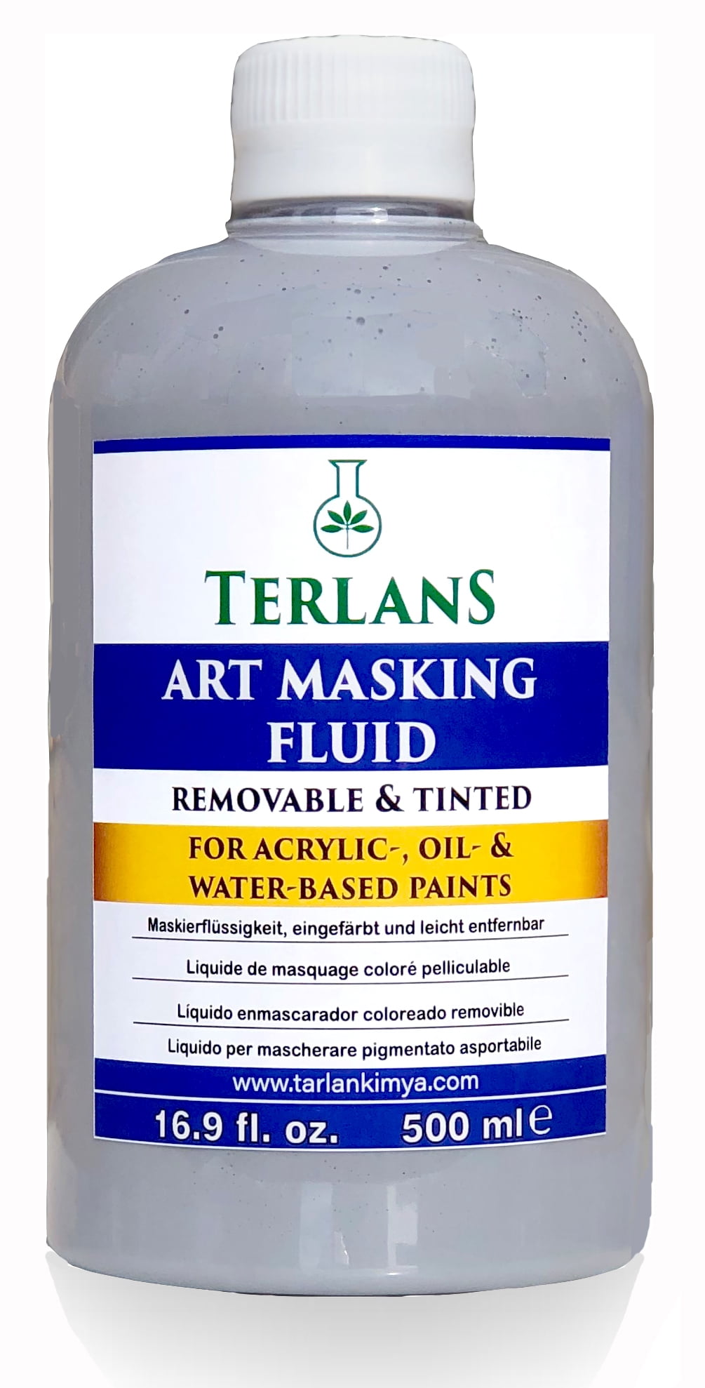 TERLANS Art Masking Fluid 500 ml (16.9 fl oz) / Removable & Tinted/for ...