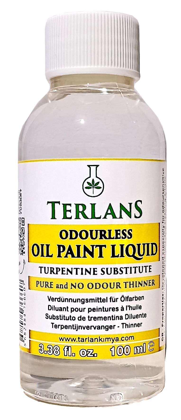 TERLANS Oil Paint Thinner, 100 ml (3.38 Fl. Oz.) Completely Odorless ...