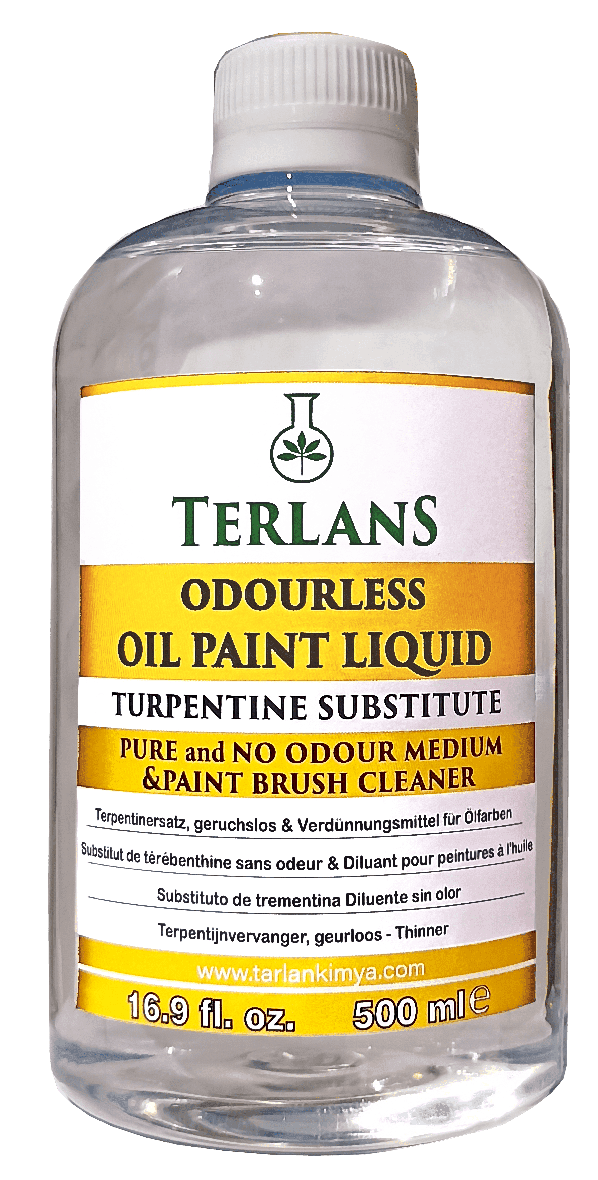 TERLANS Oil Paint Thinner, 500 ml (16.9 Fl. Oz.) Completely Odorless ...