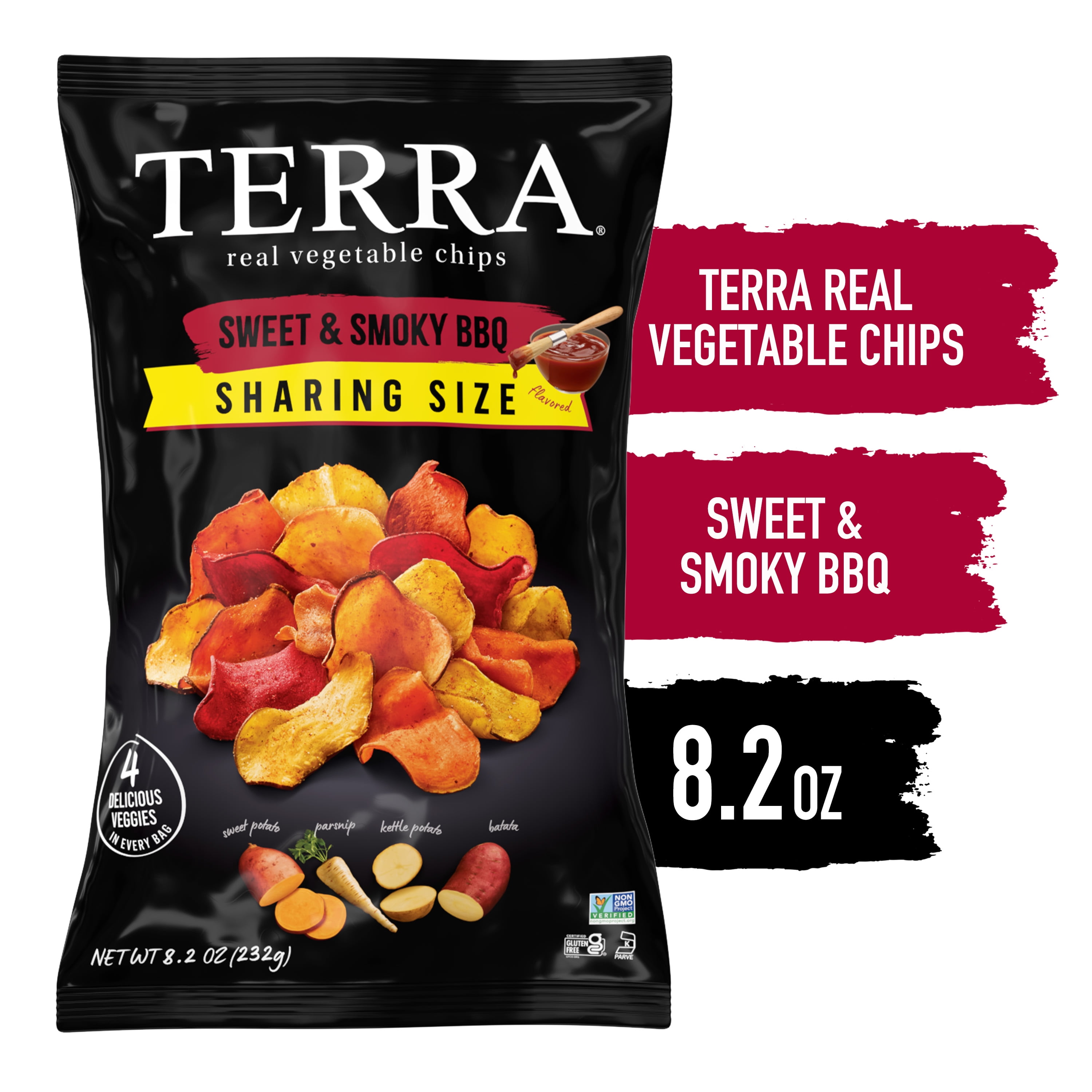 TERRA Sweet & Smoky BBQ Vegetable Snack Chips, Sharing Size, 8.2 oz ...