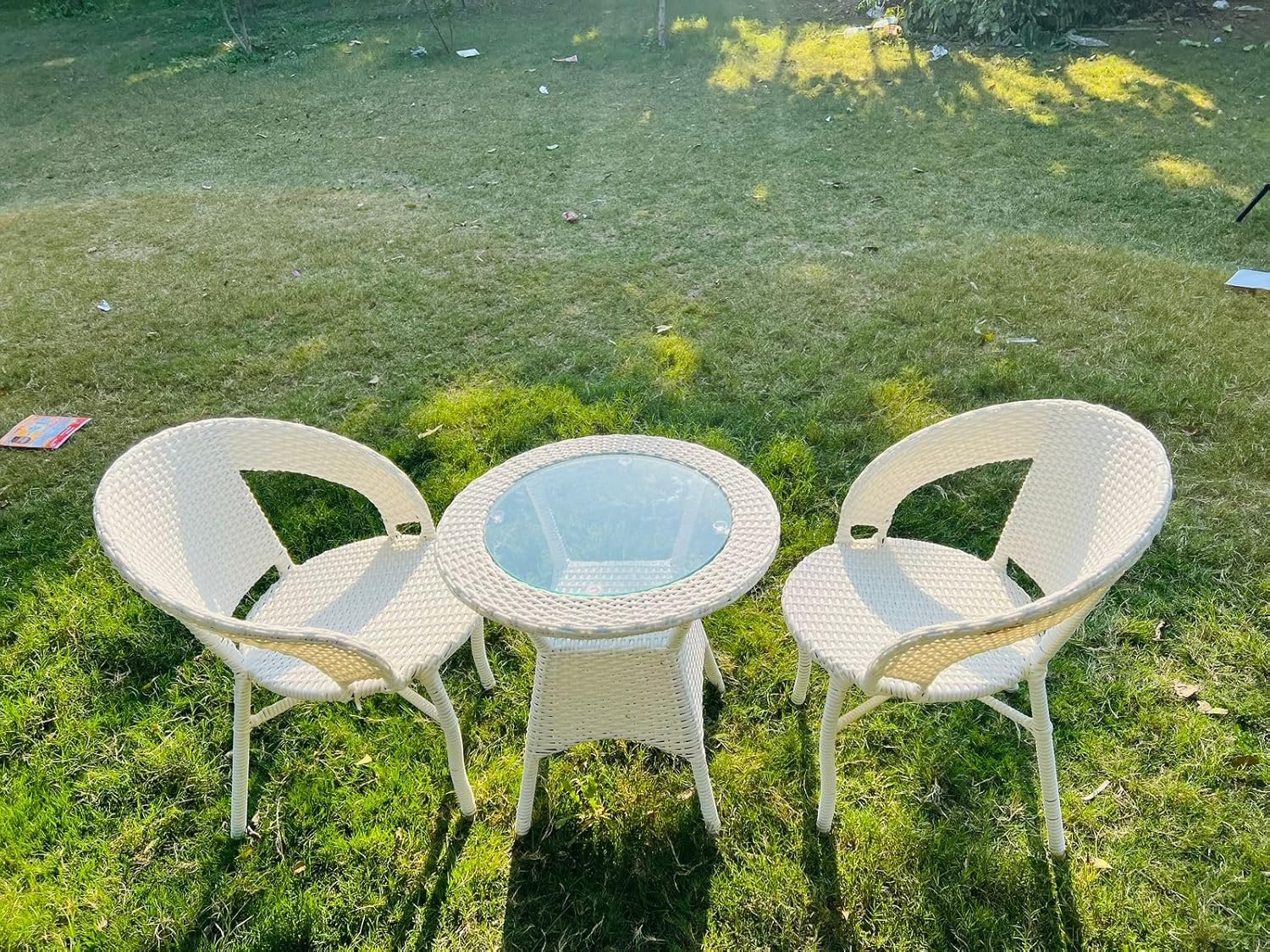 TERRALUXE Designer Patio Chair Set for Garden Balcony Terrace Coffee ...