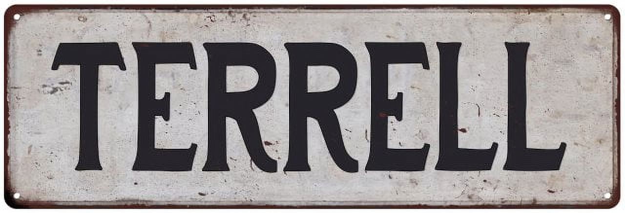 TERRELL Vintage Look Gift Rustic Chic Metal Sign 6x18 206180036822 ...
