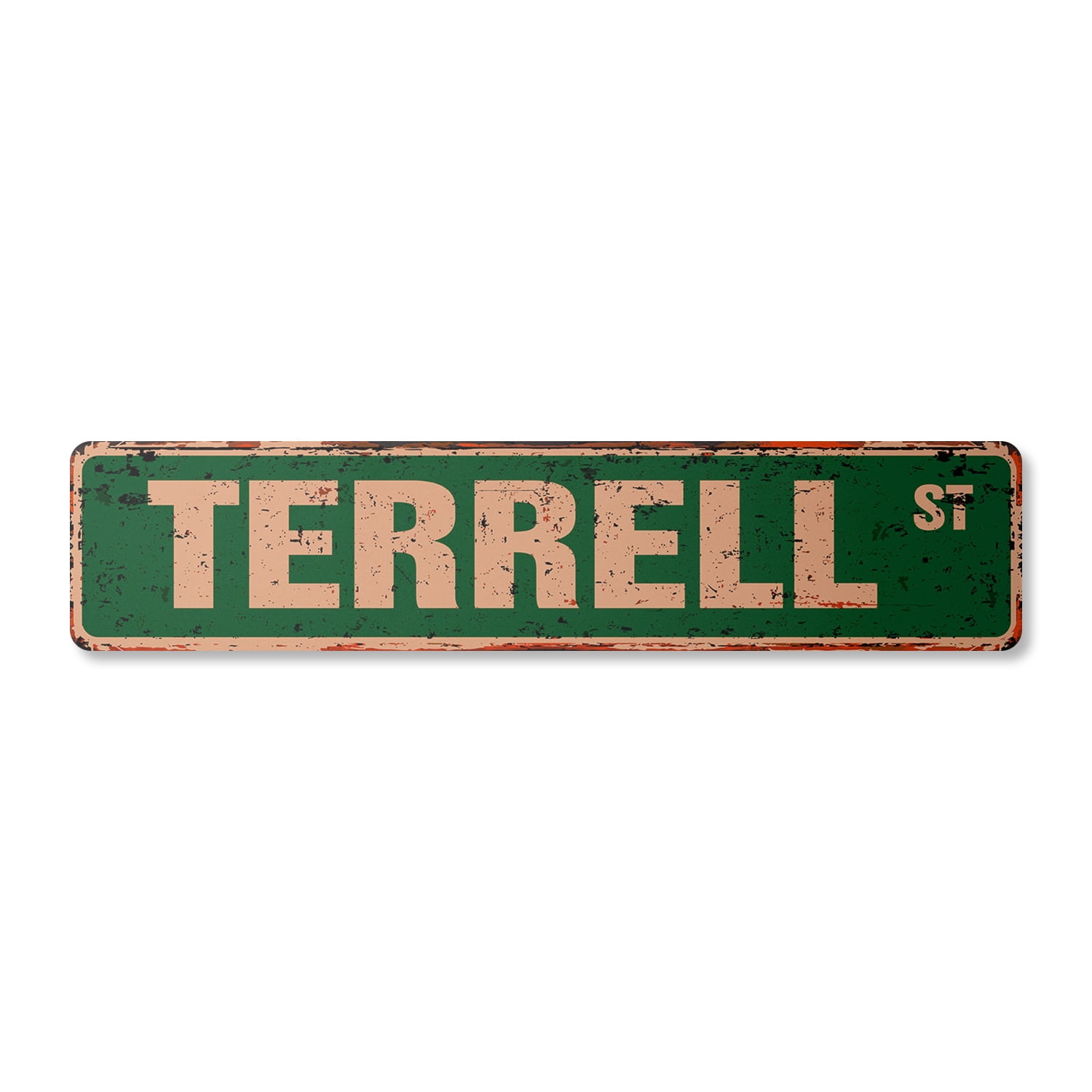 TERRELL Vintage Plastic Street Sign Childrens Name Room Sign | Indoor ...