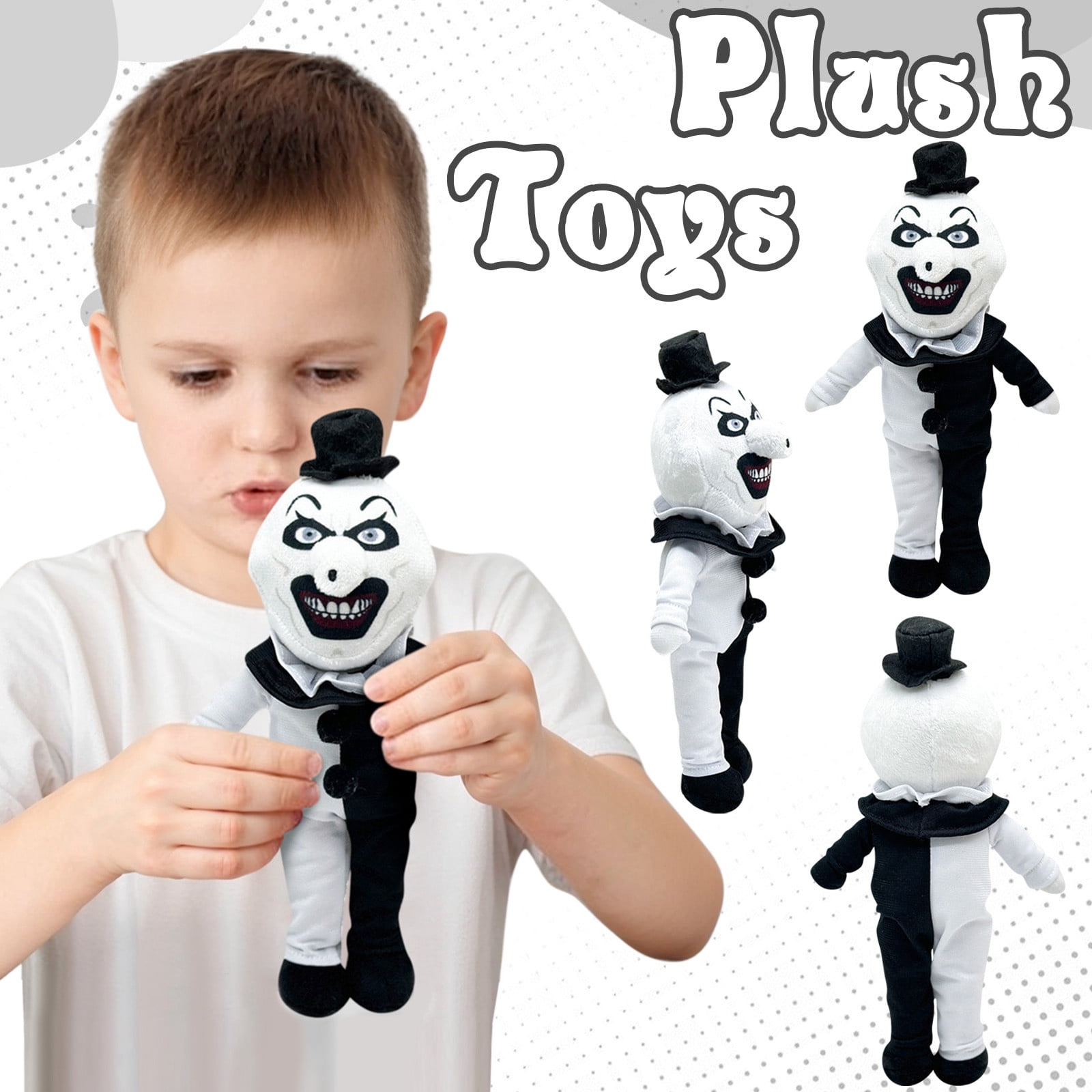 TERRIFIER 3 Art The Clown Plush Toy, TERRIFIER 3 Plush Toys, TERRIFIER ...