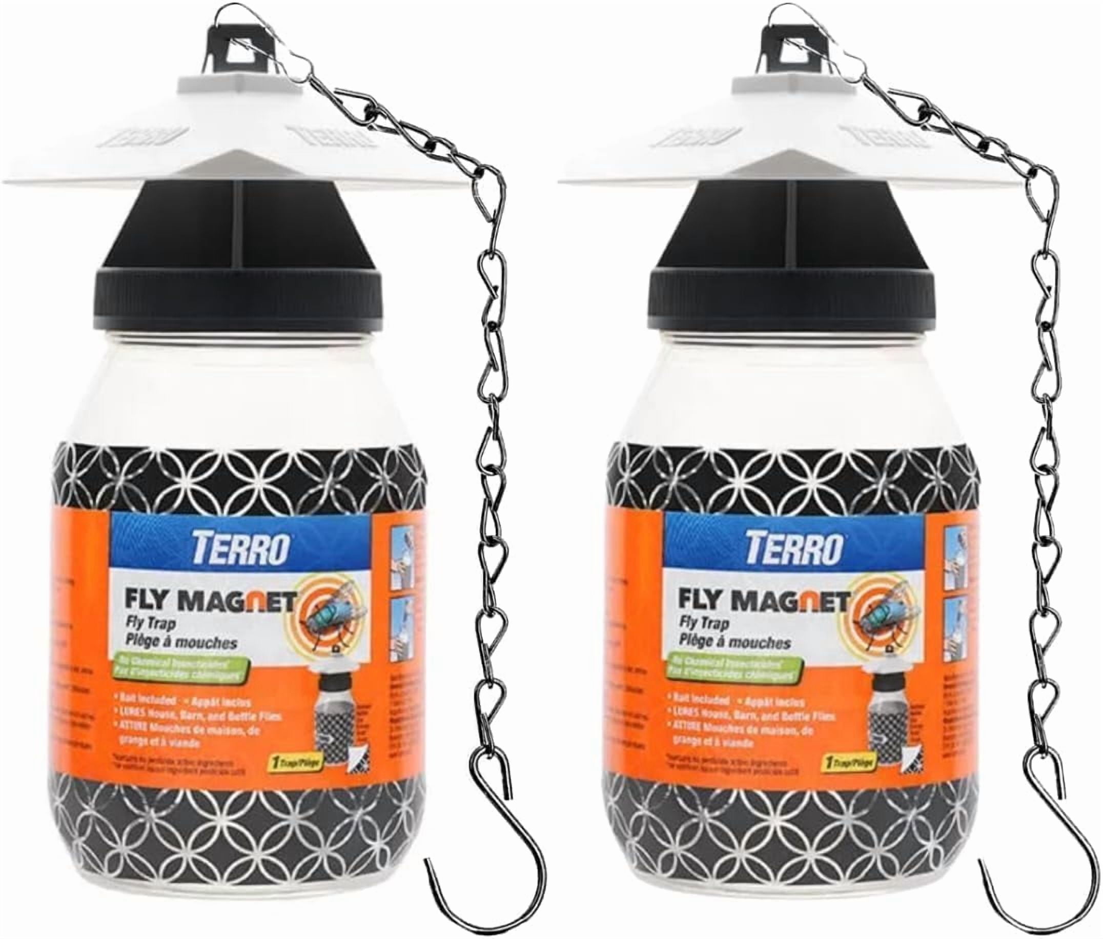 TERRO Fly Magnet, Reusable Fly Trap - Includes One Fly Bait Packet and ...