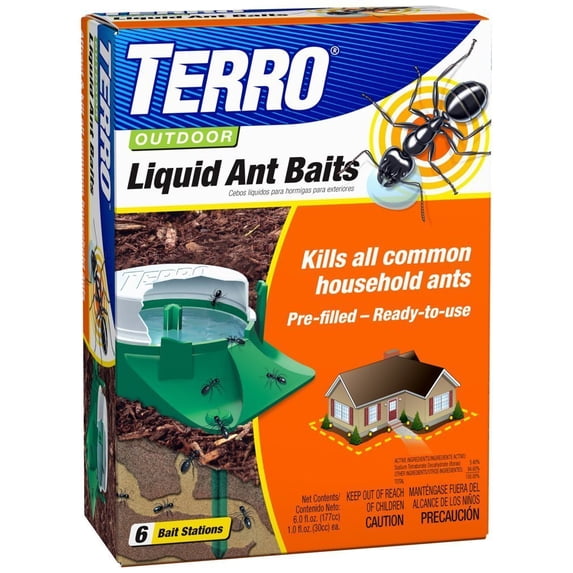 TERRO Outdoor Liquid Ant Bait T1806 - Liquid Bait for Ants - 18 Count ...