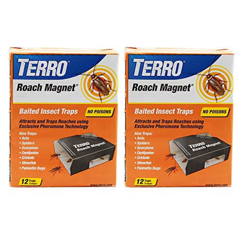TERRO T256SR 2-Pack Pheromone Technology-24 Roach Magnet Exclusive ...