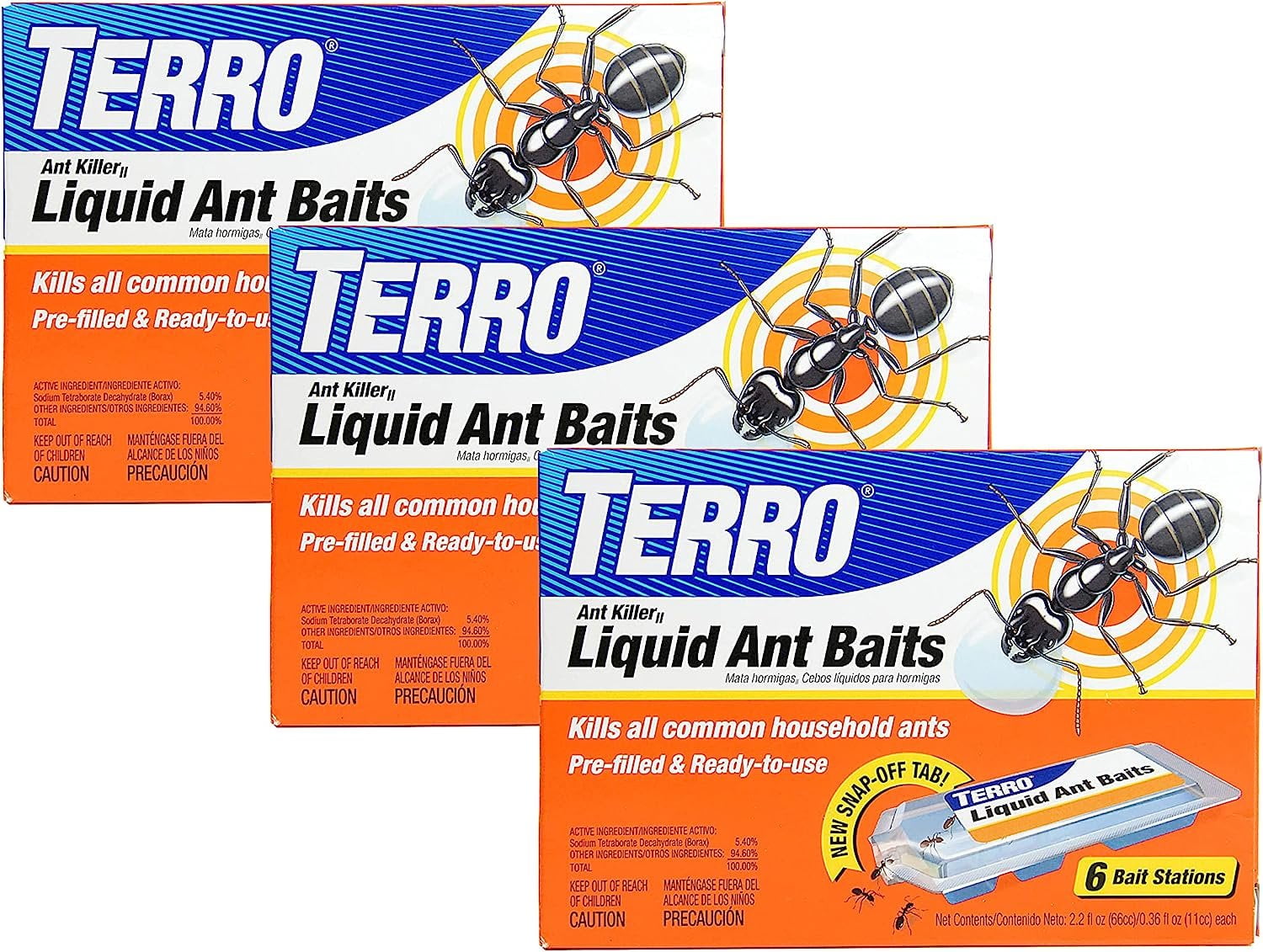 TERRO T300-3SR Liquid Ant Baits 3 Pack, 18 Bait Stations - Walmart ...