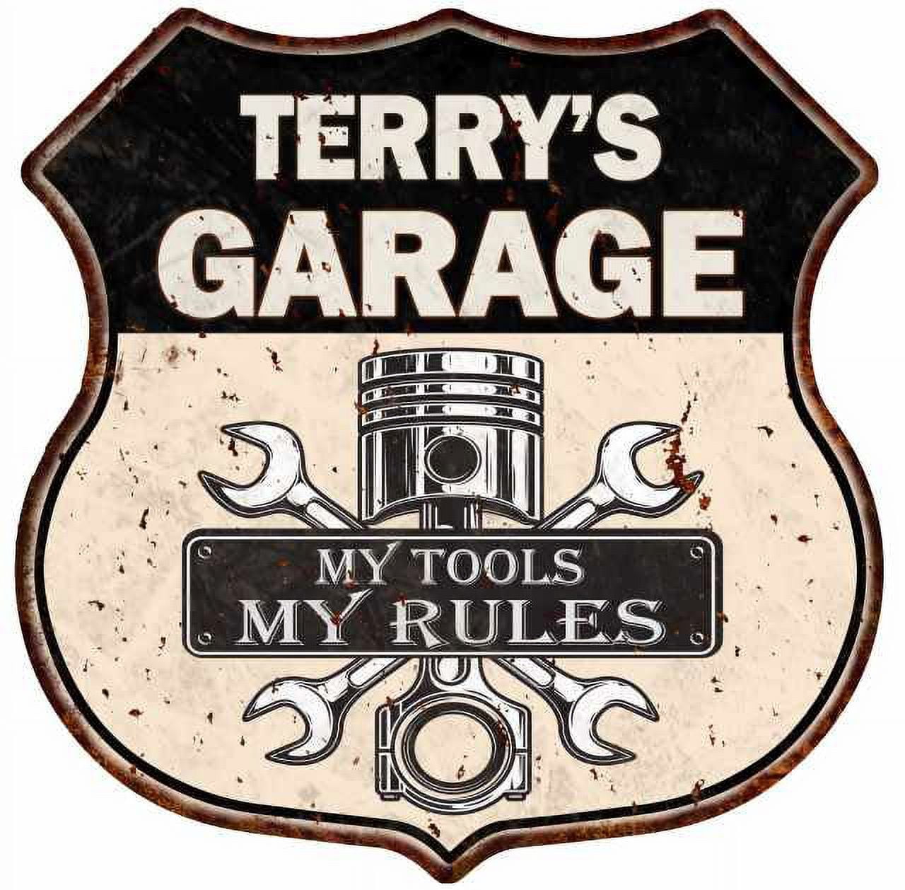TERRY'S Garage My Tools My Rules Sign 12x12 Metal Sign 211110024060 ...