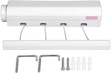 TERXA Cloth Drying Rope Plastic Flexible Telescopic Clothes Drying ...