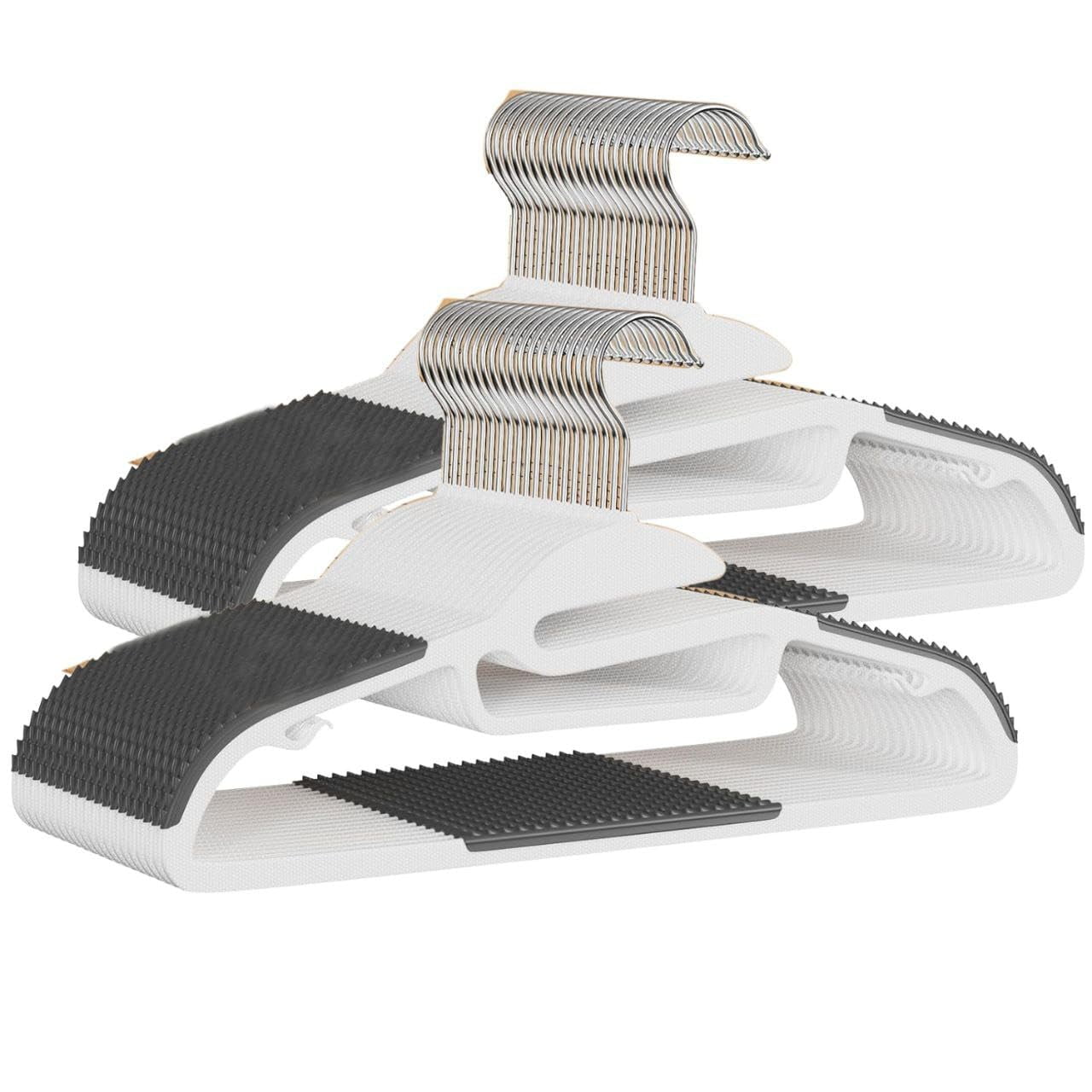 TERXA Clothes Hanger Plastic Hangers for Wardrobe Non Slip 360 Swivel ...