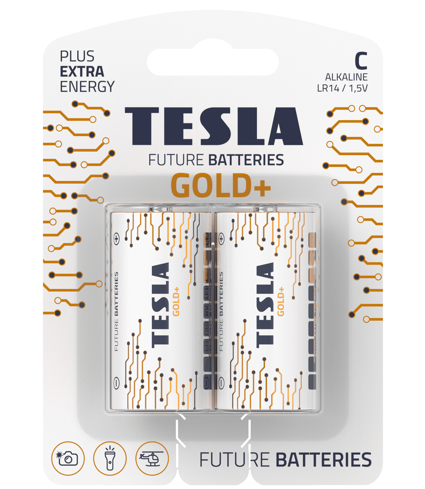 TESLA BATTERIES C GOLD+ ( LR14 / BLISTER FOIL 2 PCS ) Maximum Power ...