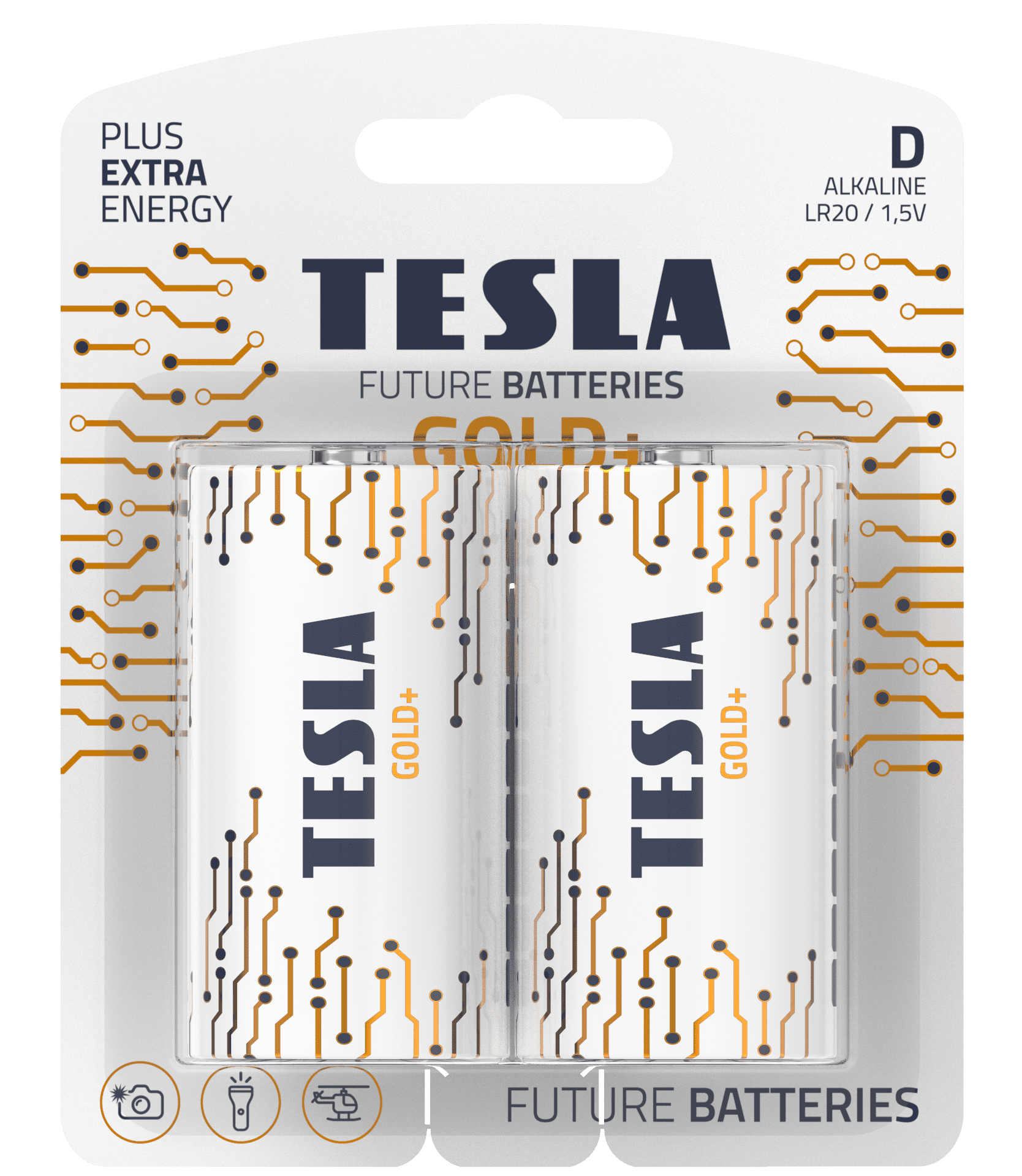TESLA BATTERIES D GOLD+ ( LR20 / BLISTER FOIL 2 PCS ) Maximum Power ...