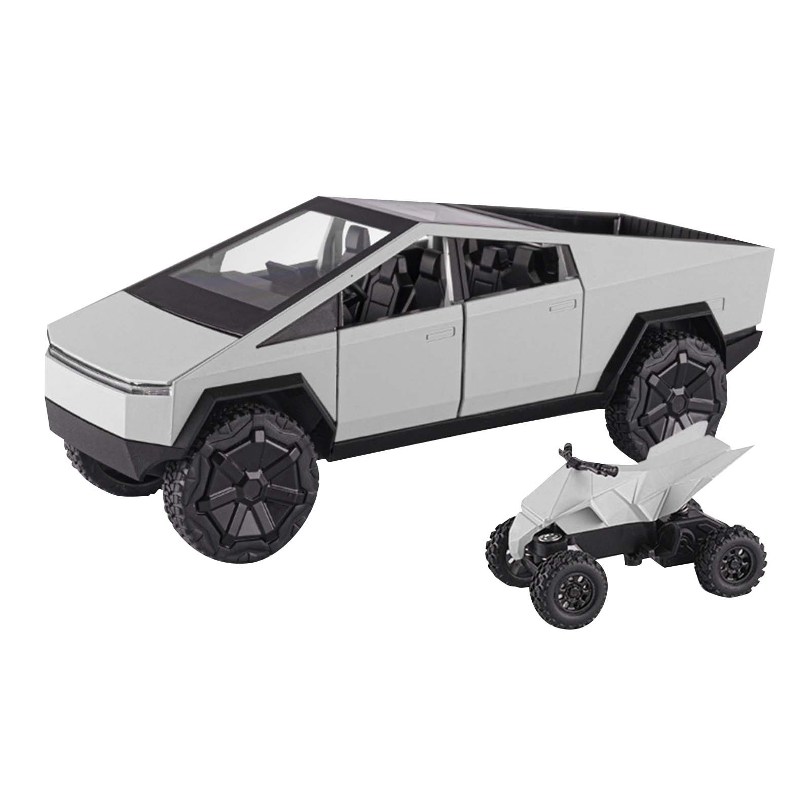 TESLA Cybertruck Toy Police Car Trucks Alloy Die Casting 1:24 Model ...