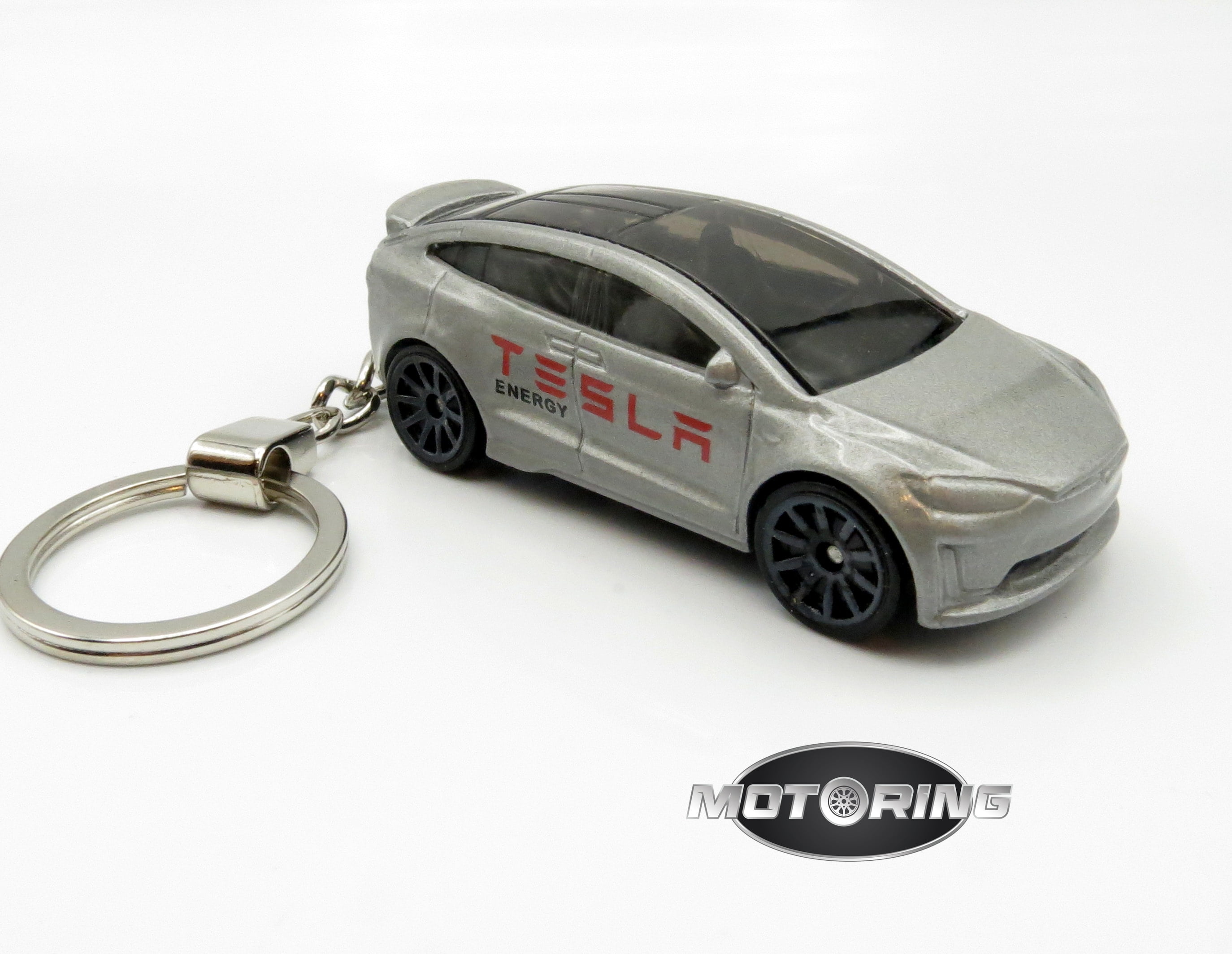 TESLA Energy Model X Grey Car Rare Novelty Keychain 1:64 Diecast ...