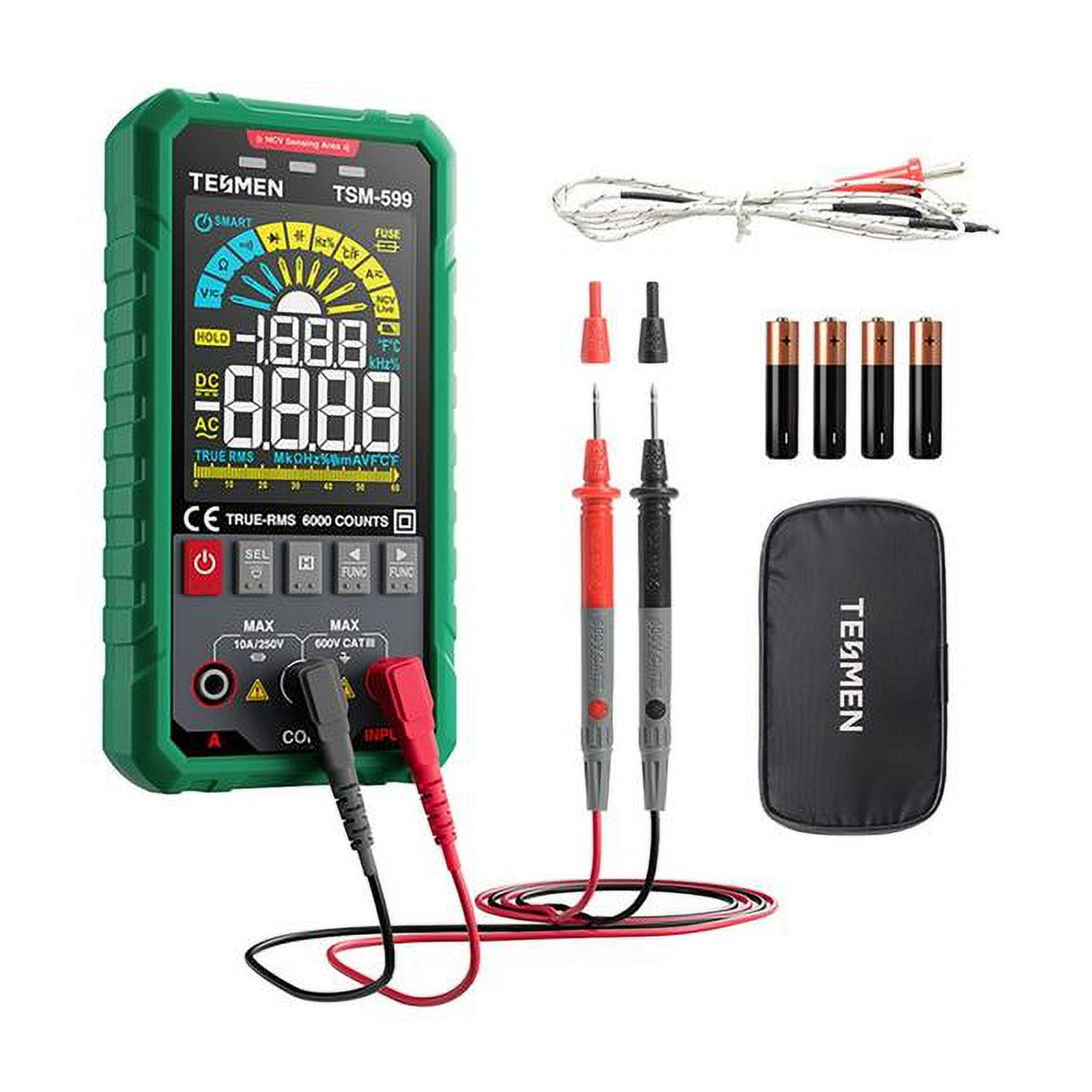 TESMEN TM-510 Digital Multimeter, 4000 Counts, Smart Measurement, Auto ...