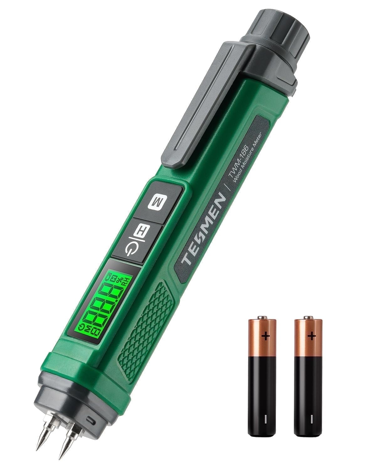 TESMEN Pin-Type Wood Moisture Meter TWM-186, Digital Handheld Water ...