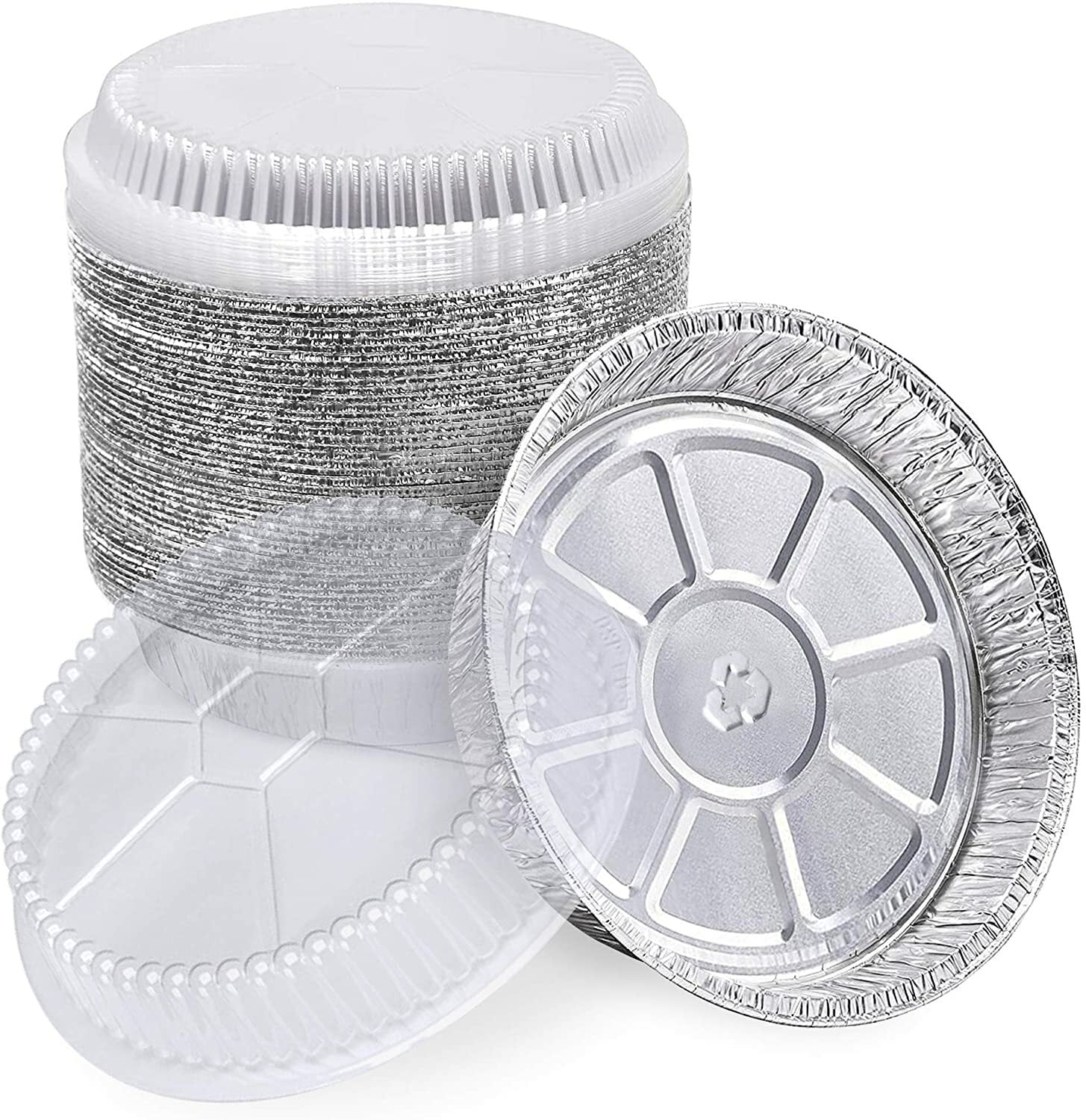 TESOBI Eco-Friendly Aluminum Baking Container with Clear Dome Lid ...