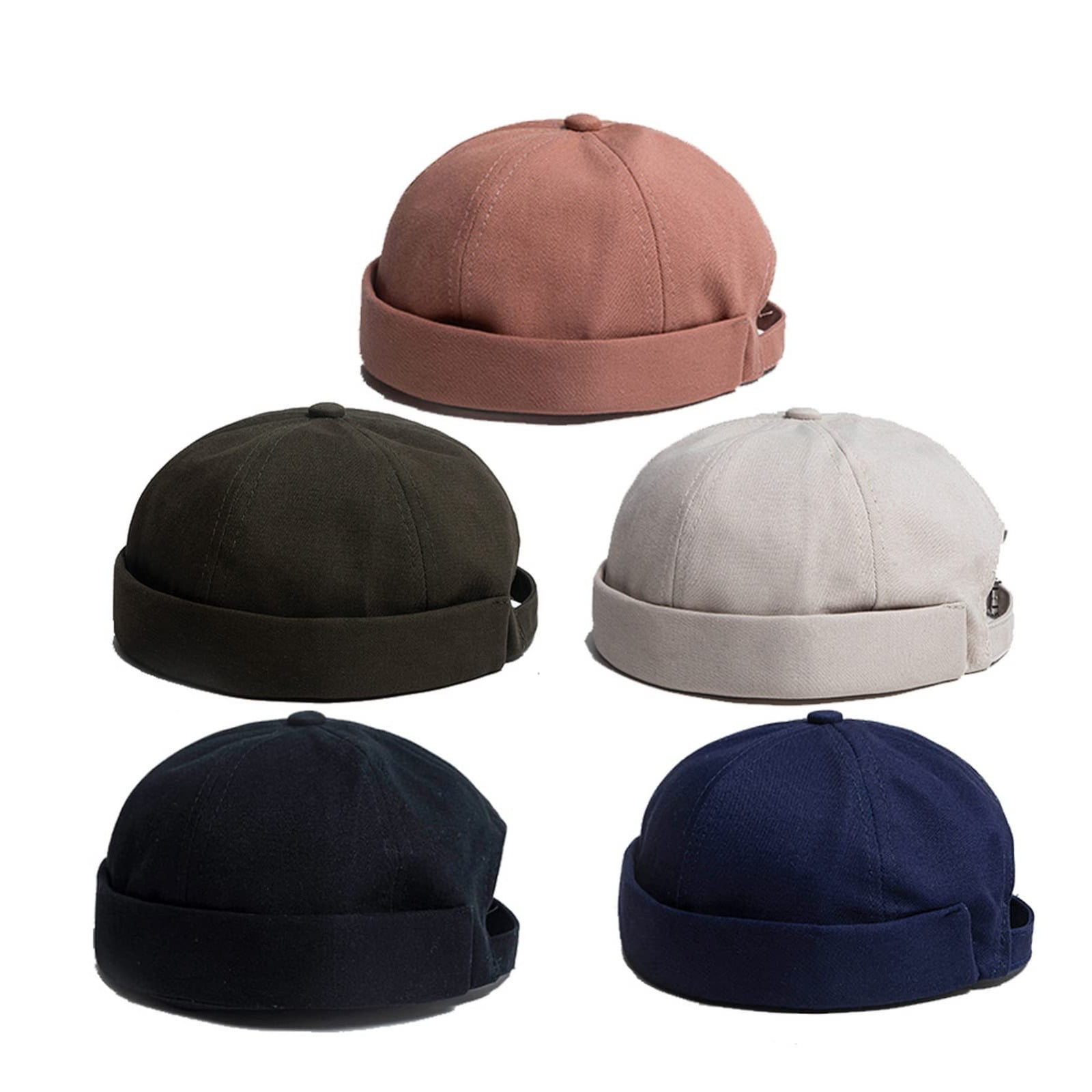 TESOON Unisex Brimless Hats Visor-Less Sailor Skullcap Beanies ...