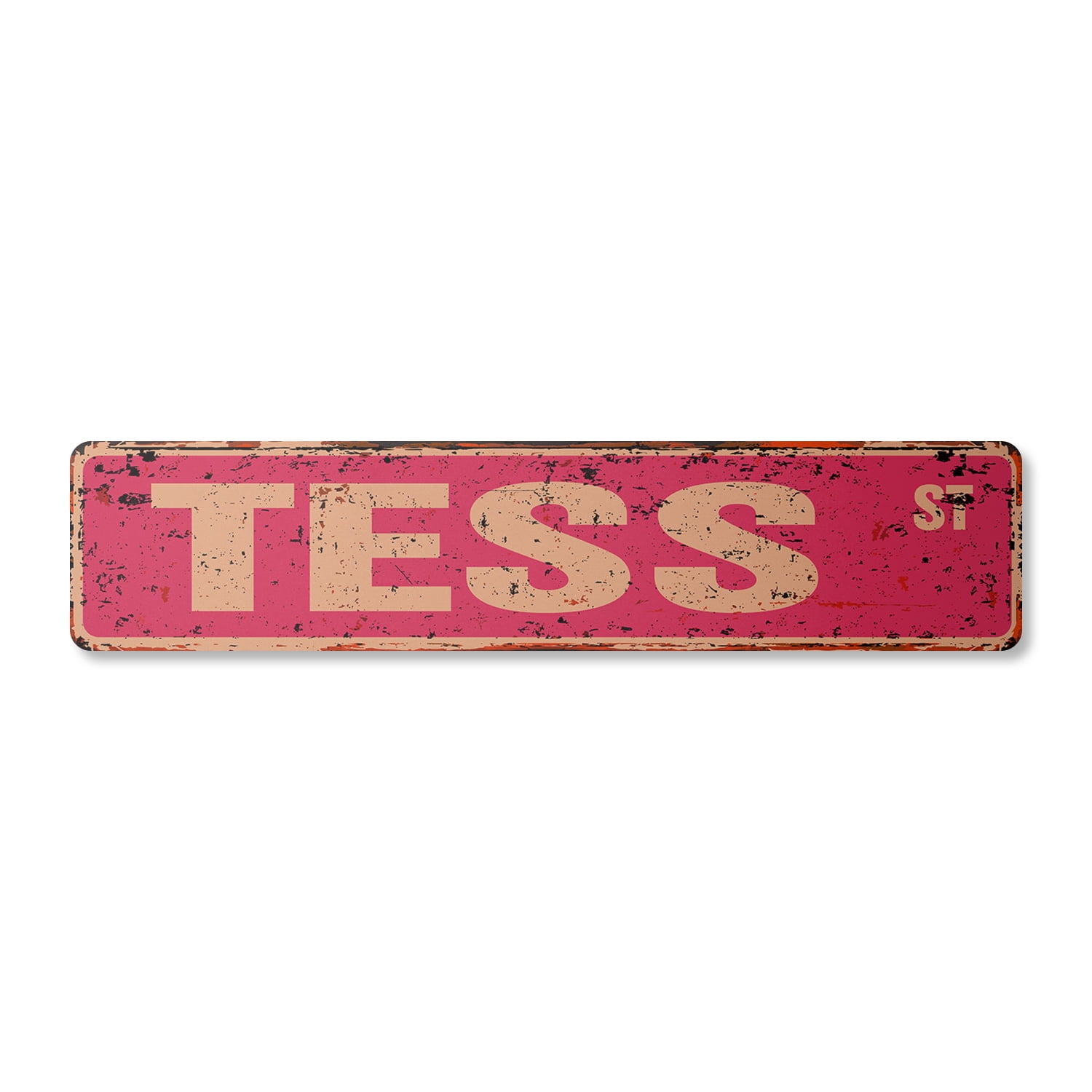 TESS Vintage Plastic Street Sign Childrens Name Room Sign | Indoor ...