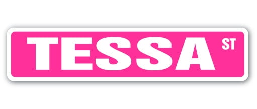 TESSA Street Sign Childrens Name Room Sign | Indoor/Outdoor | 36" Wide ...