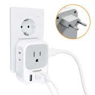 Travel Smart by Conair All-in-One Adapter with USB, 3 Outlets - Walmart.com