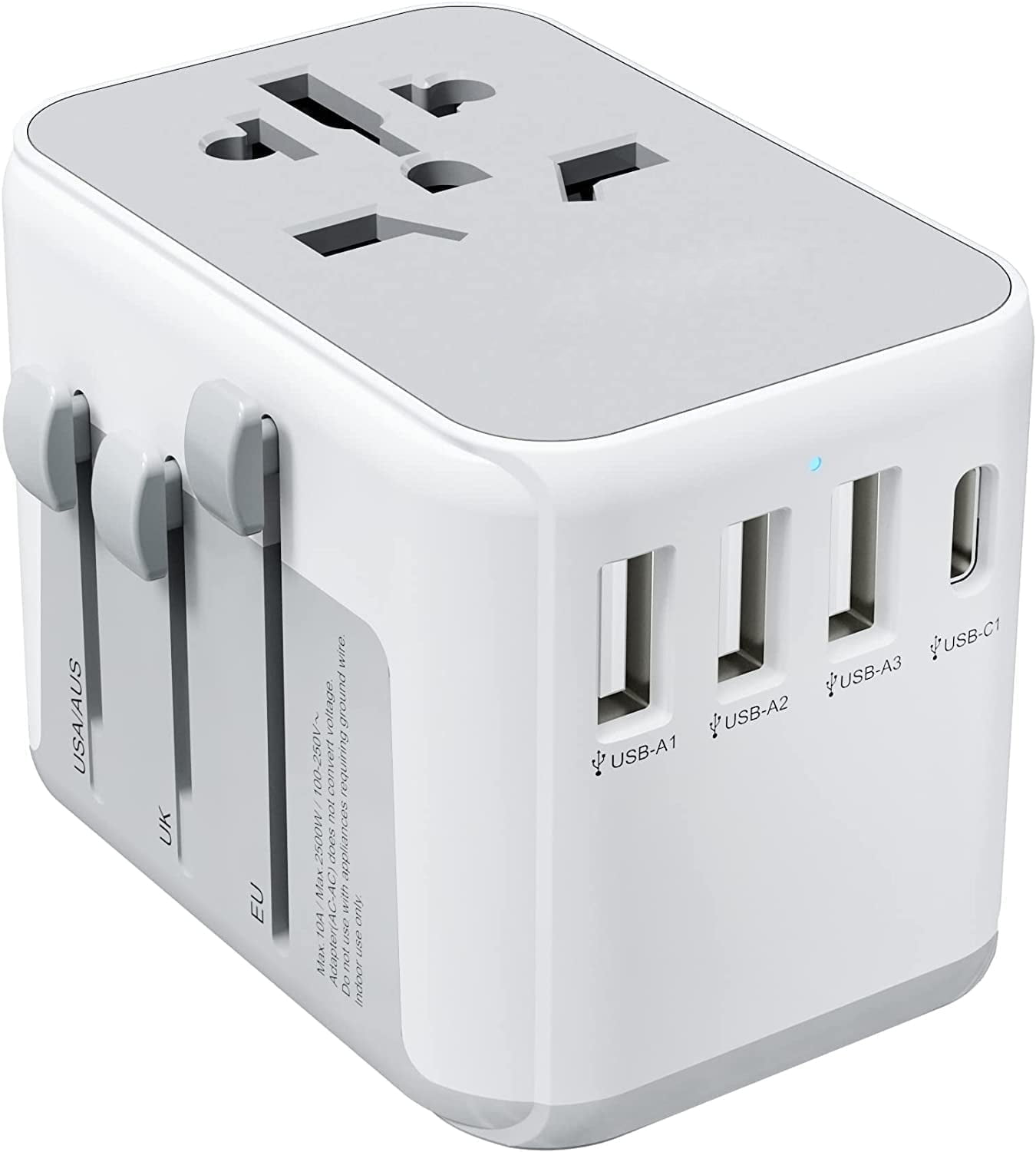 TESSAN Universal Adapter, 4 USB Ports Power Adaptor, Travel for USA, UK ...