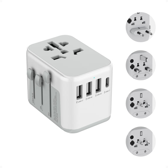TESSAN Universal Adapter, 4 USB Ports Power Adaptor, Travel for USA, UK ...