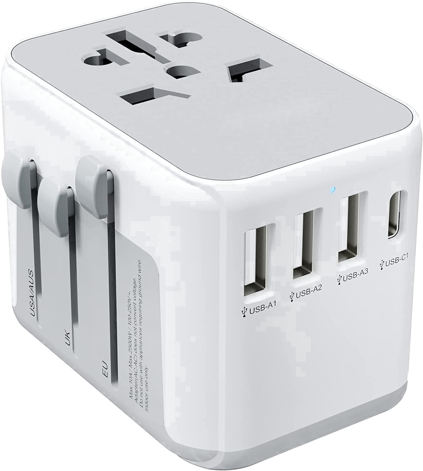 TESSAN Universal Adapter, 4 USB Ports Power Adaptor, Travel for USA, UK ...