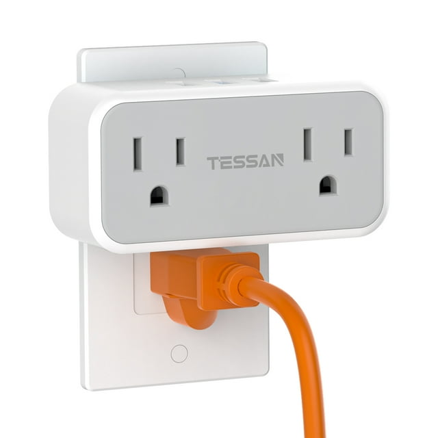 TESSAN Outlet Extender Multi Plug Outlet,2 AC Outlets 3 USB Wall ...