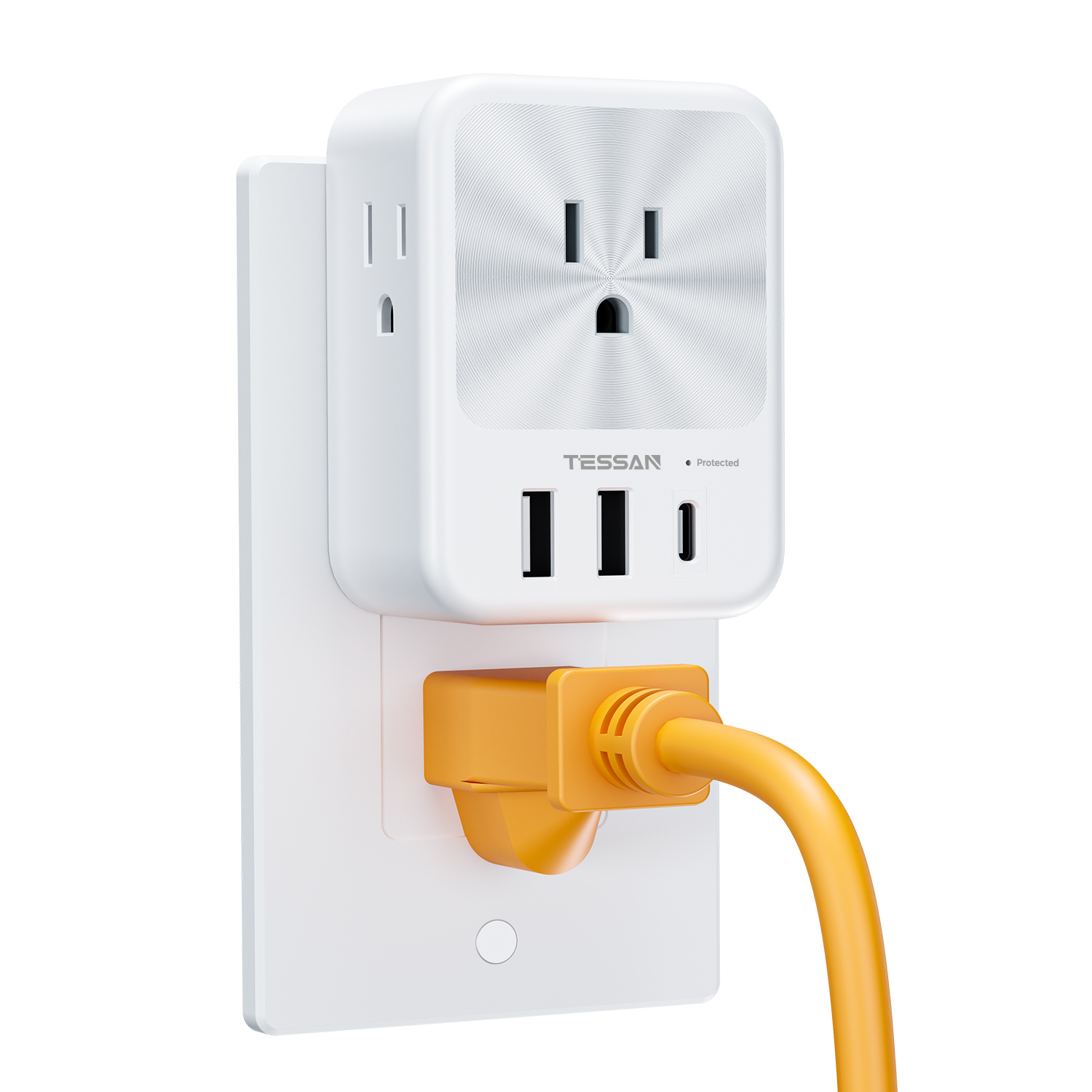 TESSAN Surge Protector Wall Outlet Extender,Multi Plug Outlet Splitter ...