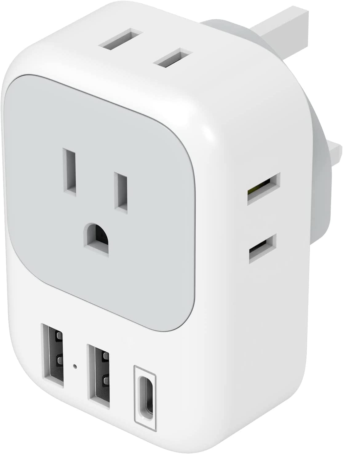 TESSAN Multi Plug Extender Travel Adapter - 3 USB, 1 Type C, 4 Outlets ...