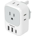 TESSAN Multi Plug Extender Travel Adapter - 3 USB, 1 Type C, 4 Outlets ...