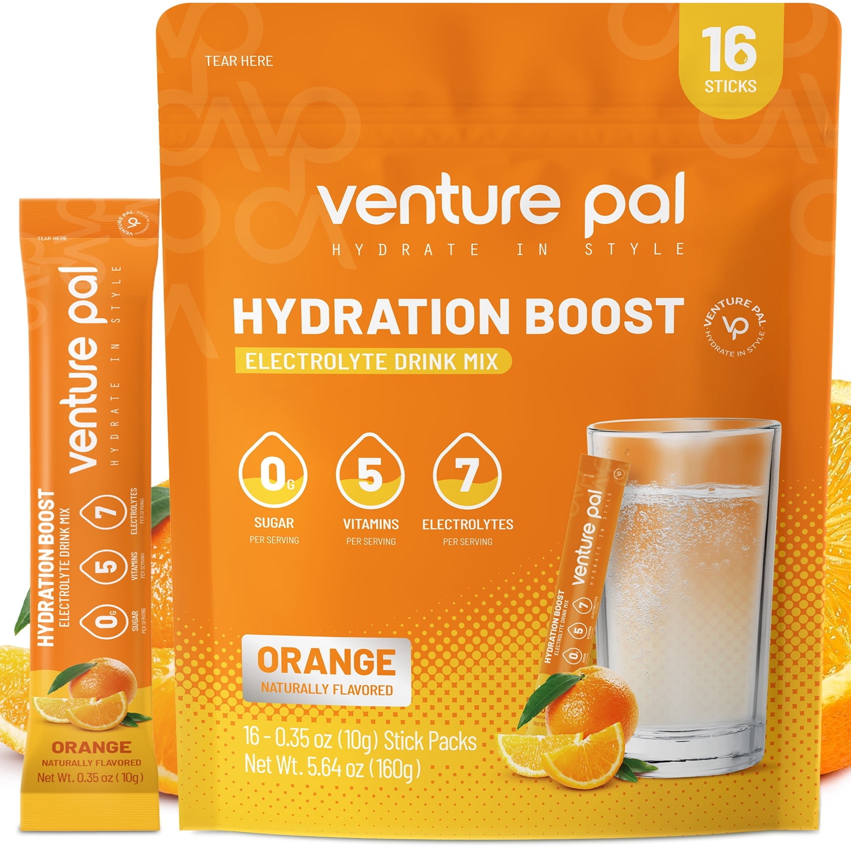 Venture Pal Sugar Free Electrolytes Powder Packets - Daily Hydration ...
