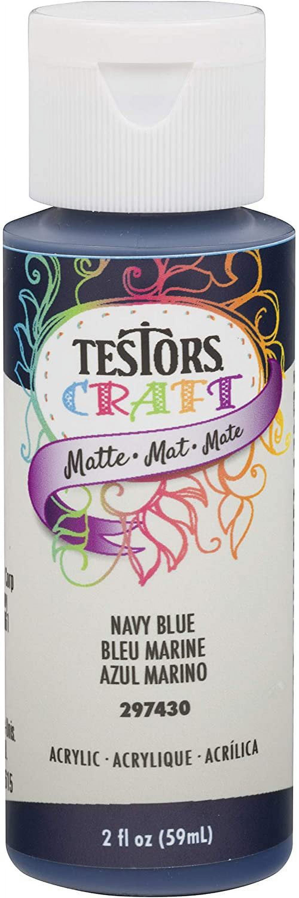 Testors Matte Acrylic Paint MatteAcr - Matte Finish - 2 Oz, Navy Blue ...