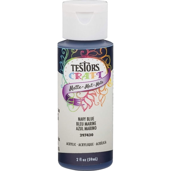 Testors Matte Acrylic Paint MatteAcr - Matte Finish - 2 Oz, Navy Blue ...