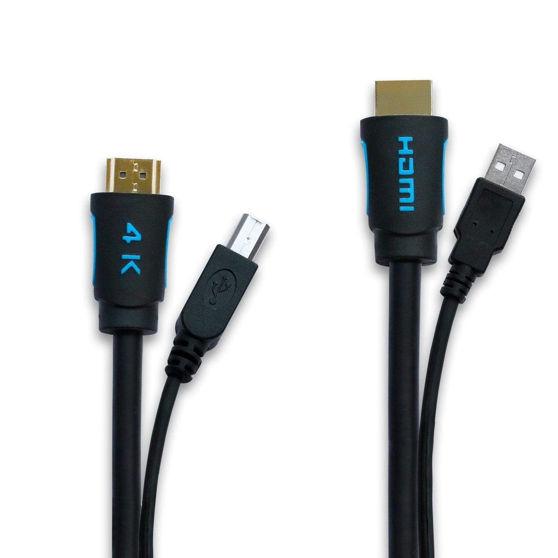 TESmart 2 Pcs 5ft Standard Twin Cable HDMI + USB KVM Cable, USB Type A ...