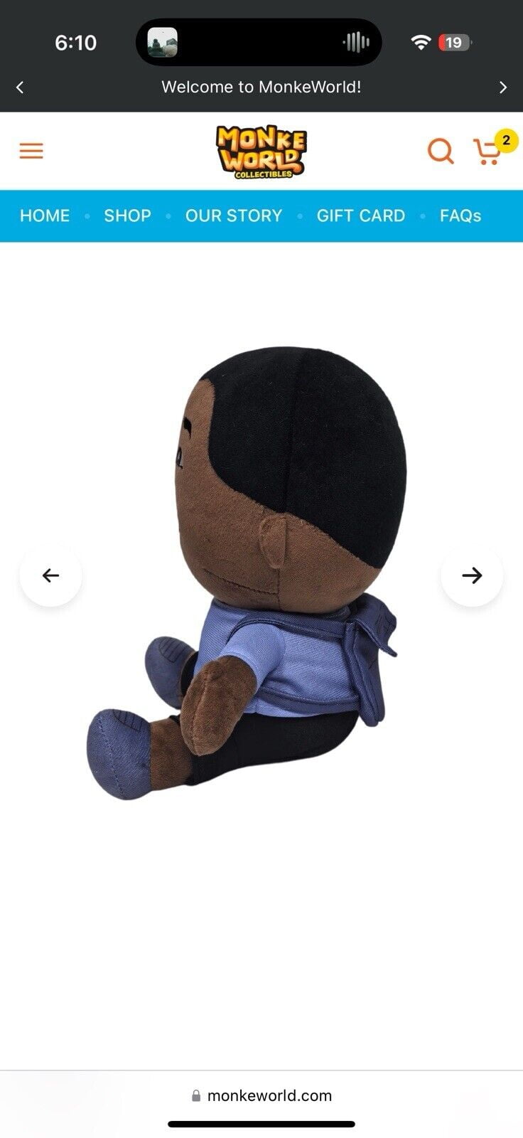 TETAIA 10 INCH Darius Plush MONKEWORLD Limited Edition Home Decoration ...