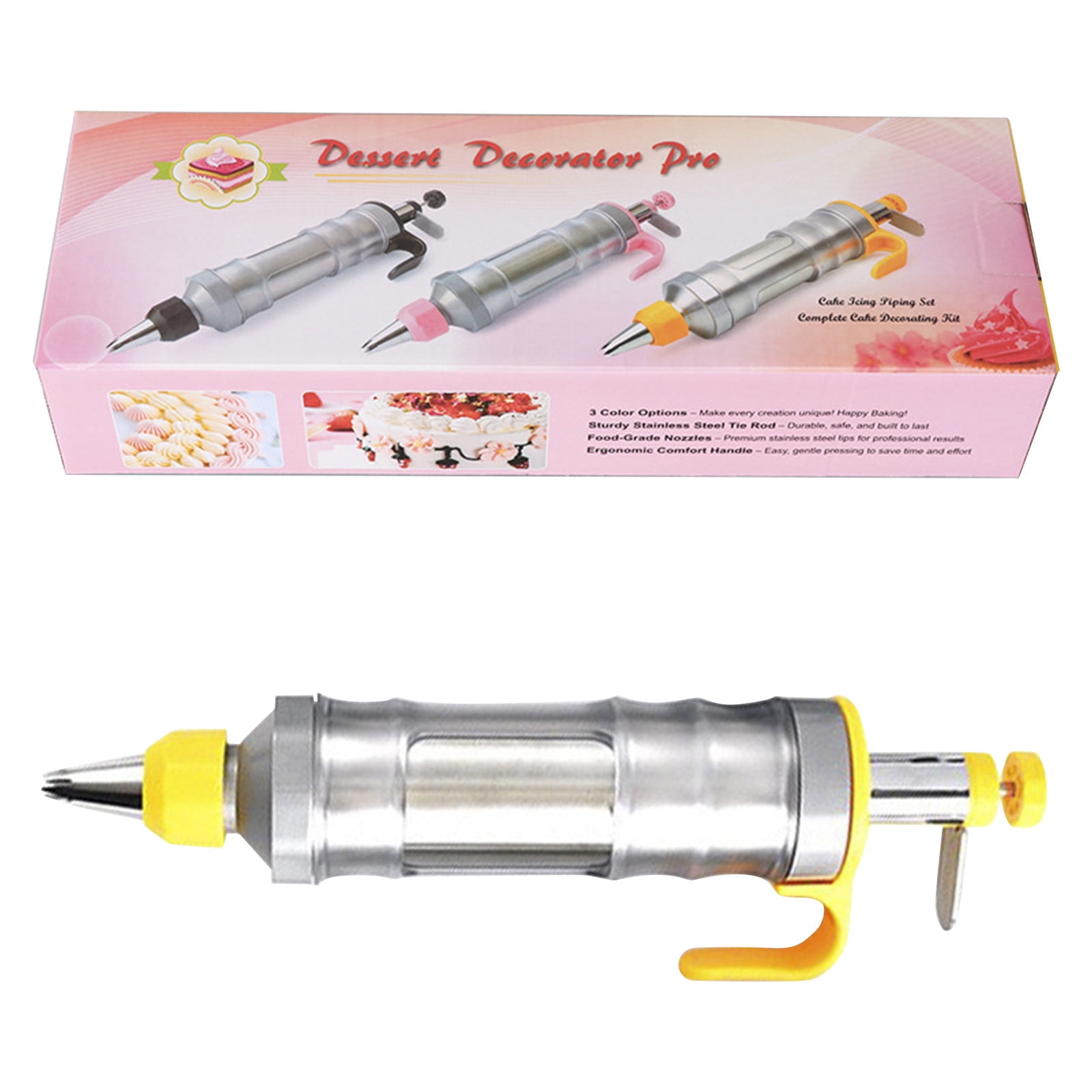TETAIA 11 INCH Icing Decoration Gun Set, Stainless Steel Cake ...