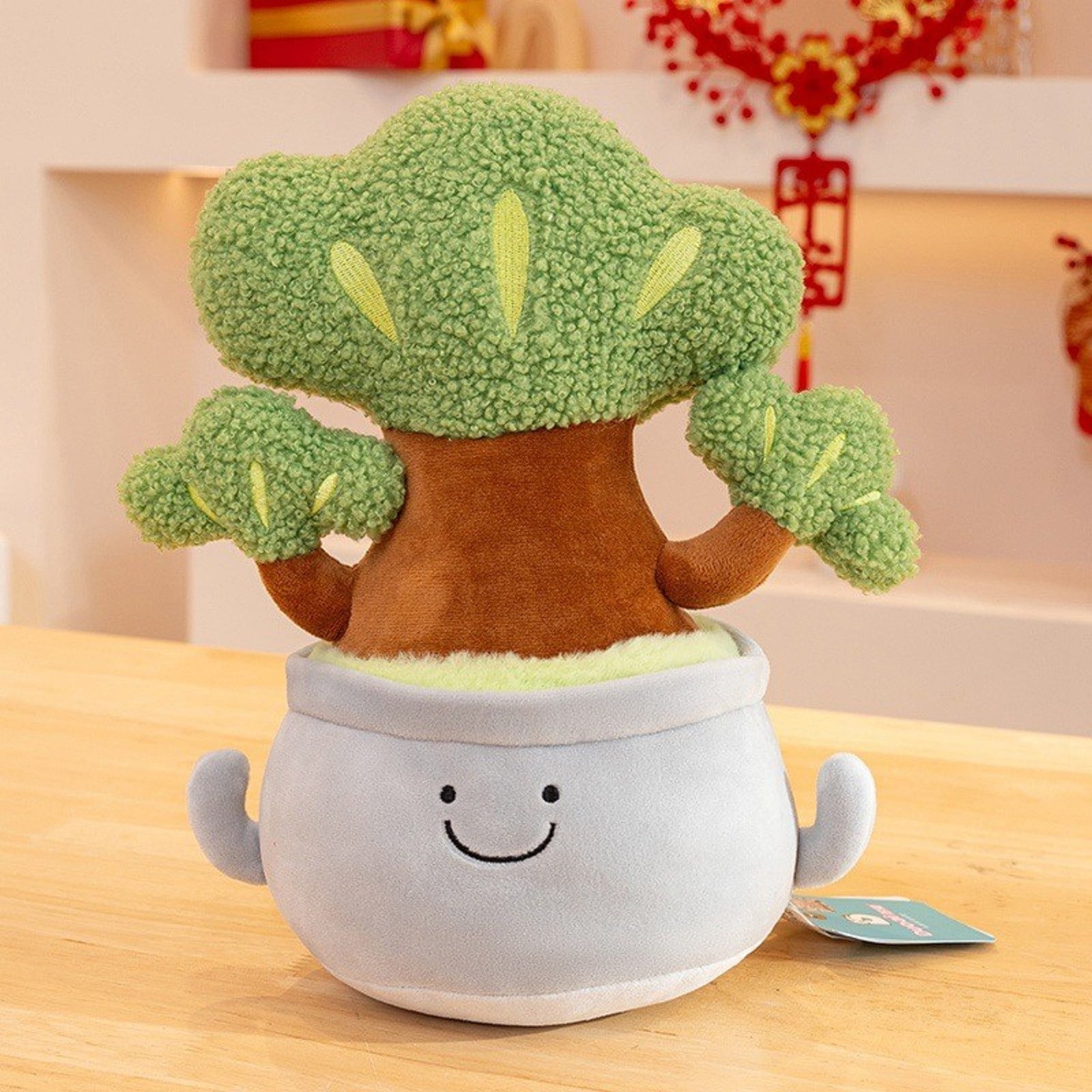 TETAIA 12 INCH Simulated Tree Potted Soft Doll Plush Plant Doll Plush ...