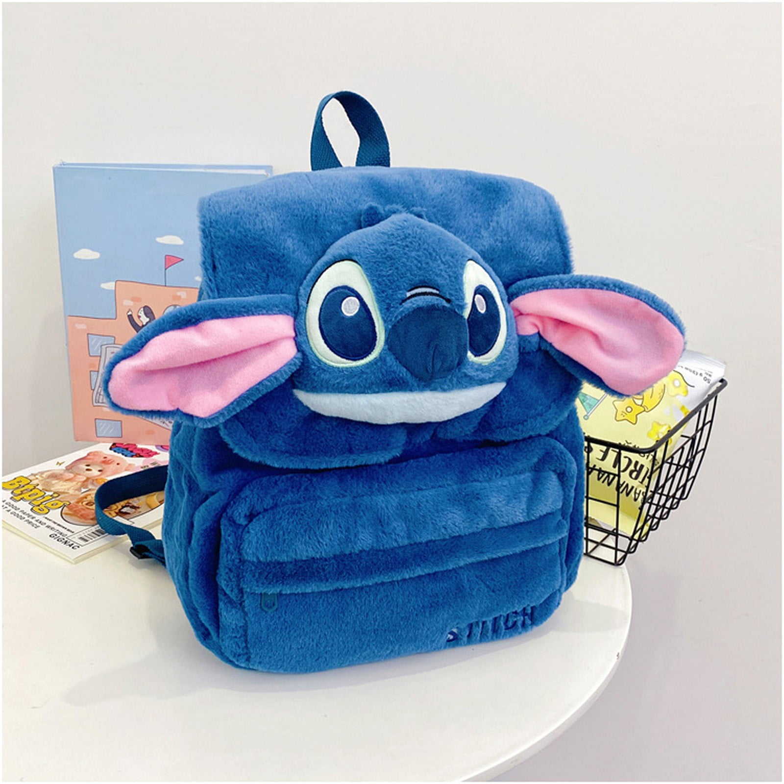 TETAIA 12 INCH Stitch Cute Small Furry Plush Backpack Cute Girl Bag ...
