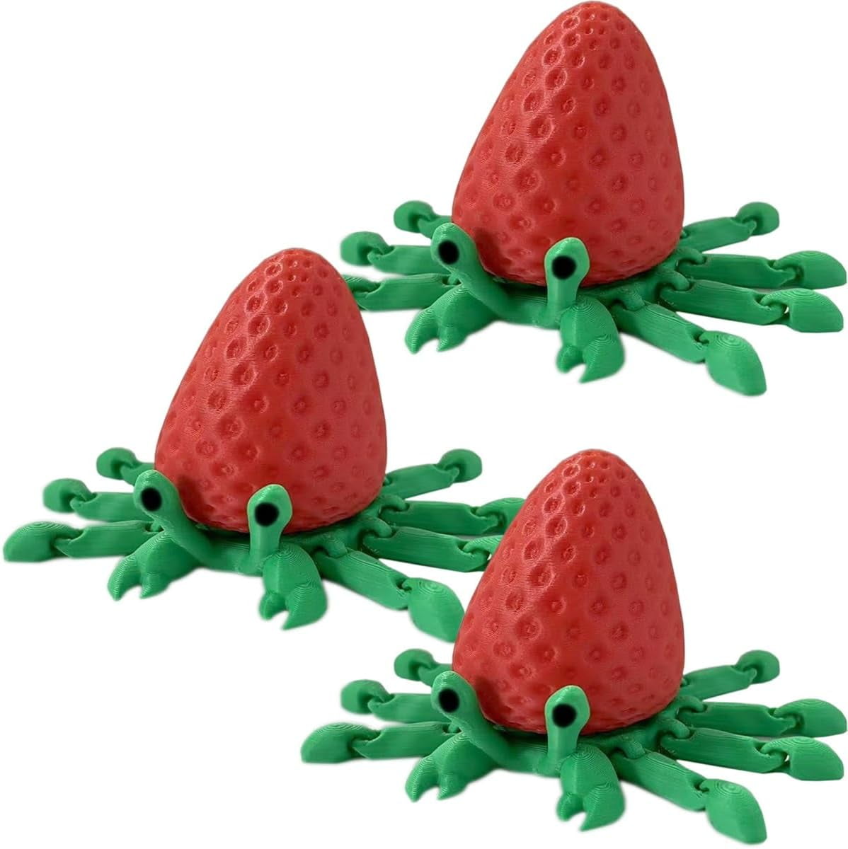 TETAIA 3D Printed Strawberry Crab, Full Articulated Flexible Crab ...