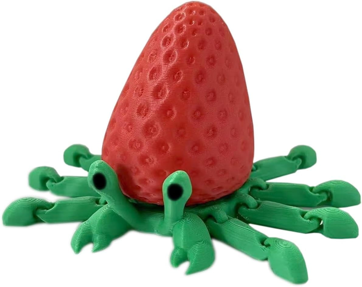 TETAIA 3D Printed Strawberry Crab, Full Articulated Flexible Crab ...